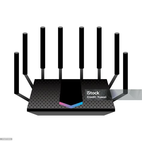 Simple Illustration Router High Speed Communication Stock Illustration
