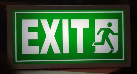 Green And White Emergency Exit Lights Cm X Cm Lxh At Piece In Chennai
