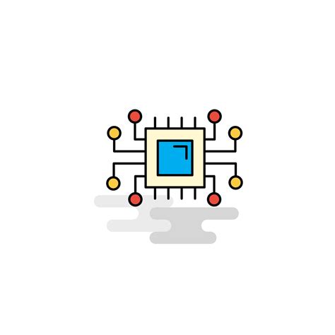 Flat Processor Icon Vector 14365759 Vector Art At Vecteezy