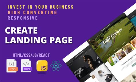 Create A High Quality Landing Page With Html Css Js React By Ilyes7dz
