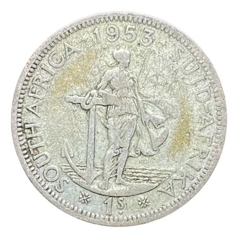 Moneda 1 Chelín Sudafrica 1953 Plata 0 500 Km 49 Elizabeth 2 Mercadolibre