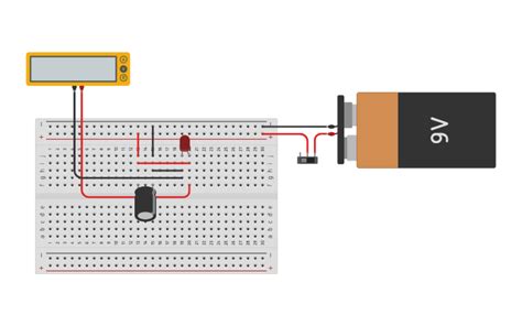 Circuit Design Penerapan Kapasitor Tinkercad