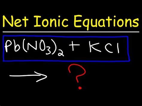 Net Ionic Equation Overview Examples Expii
