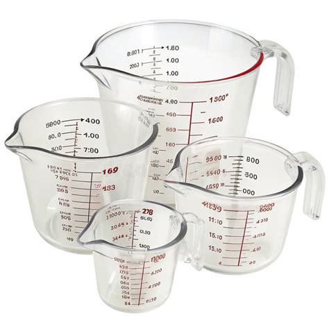 Set Of Nested Measuring Cups Isolated On White Background Stock