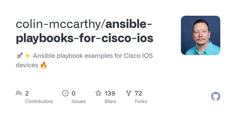 Github Colin Mccarthyansible Playbooks For Cisco Ios 🚀⚡️ Ansible Playbook Examples For Cisco