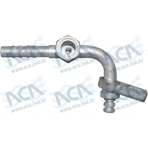 CONEX RD AL SC CV INT CURVA ESP Conexão Alumínio ACA Ar Condicionado Automotivo