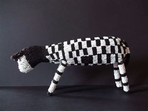 Contemporary Handmade African Zebra Doll