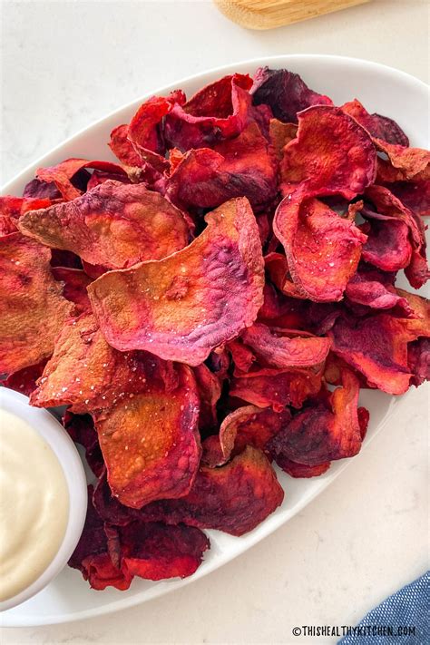 Air Fryer Beet Chips Oil Free This Healthy Kitchen