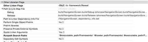 Linker Flags Not Inheriting From Frameworks Ios Stack Overflow