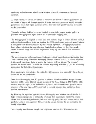 Service Quality Management DOCX Computer Networking Computing