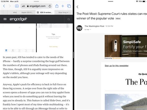 Gmail Finally Works With The IPads Split View Multitasking