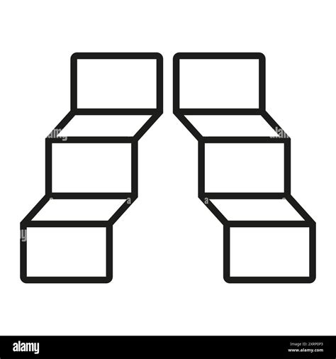 Abstract Geometric Shapes Two Black Designs Symmetrical Block Patterns Vector Illustration