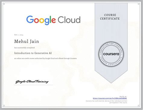 Mehul Jain On Linkedin Generativeai Artificialintelligence Certificatecompletion