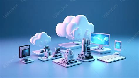 3d Illustration Of The Cloud Computing Devices Concept Powerpoint Background For Free Download