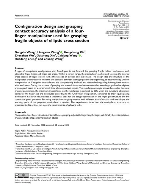Pdf Configuration Design And Grasping Contact Accuracy Analysis Of A