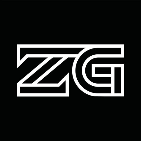ZG Logo monogram with line style negative space 16577013 Vector Art at ...