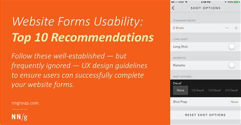 Website Forms Usability Top Recommendations
