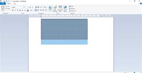 can you insert a table in wordpad design talk