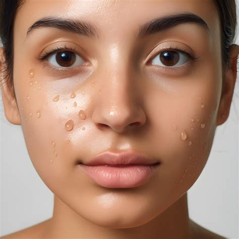 Premium Photo A Woman With Water Drops On Her Face