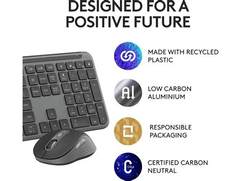 Logitech Signature Slim Mk955 For Business Wireless Keyboard And Mouse Combo Quiet Typing