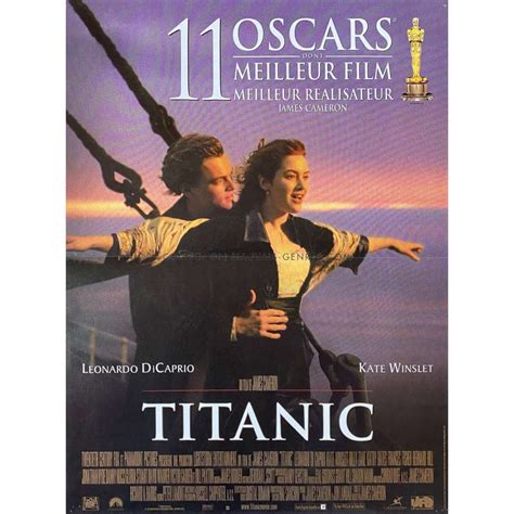 Affiche De Cinéma Française De Titanic 40x54 Cm Modele Oscars