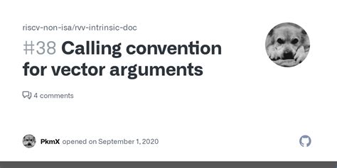 Calling Convention For Vector Arguments · Issue 38 · Riscv Non Isa Rvv