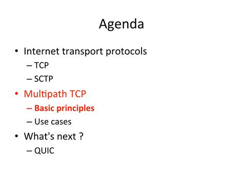 Beyond Tcp The Evolution Of Internet Transport Protocols Ppt