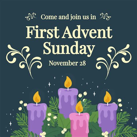 Free First Advent Sunday Linkedin Post Template To Edit Online