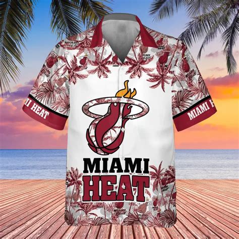 Miami Heat Palms Paradise Hawaiian Shirt Teealoha