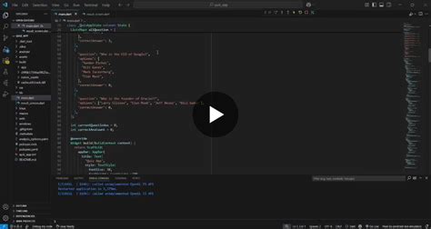 Flutter Dart Quizapp Appdevelopment Learningbybuilding Kunal Adhal