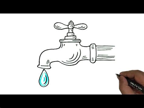 How To Draw A Tap Water Step By Step I M Youtuber Follow My Videos To Learn How To Draw