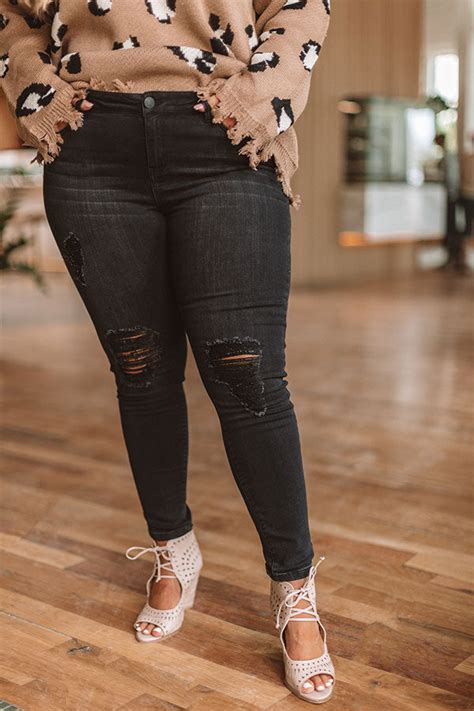 The Nellie Midrise Distressed Skinny Curves • Impressions Online Boutique