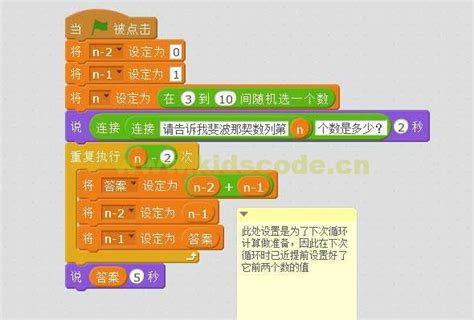 美丽的斐波那契数列【scratch实现】少儿编程网 致力于为中小学儿童提供全面专业系统的免费少儿编程图文教程、视频教程