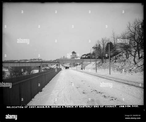 Relocation Central Massachusetts Railroad Shield And Fence At
