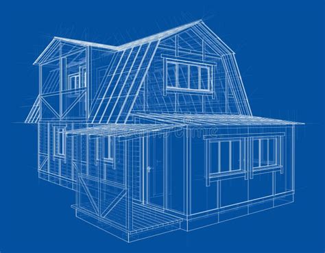 House Sketch Vector Rendering Of 3d Stock Vector Illustration Of Development Construction