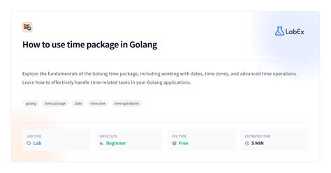 how to use time package in golang labex