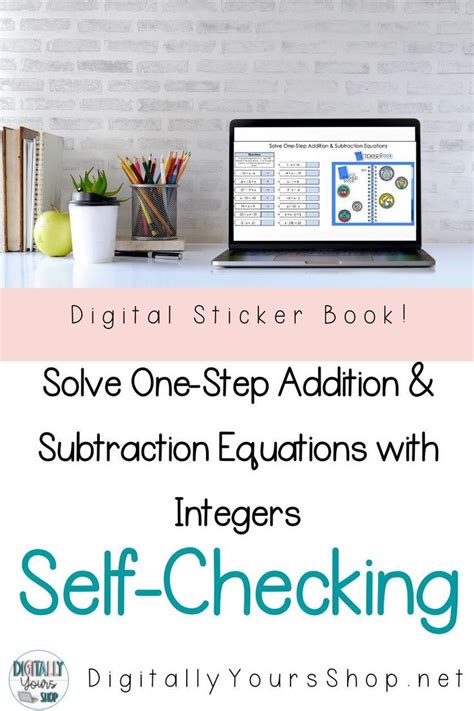 Solve One Step Addition And Subtraction Integer Equations Maths Activities Middle School Middle