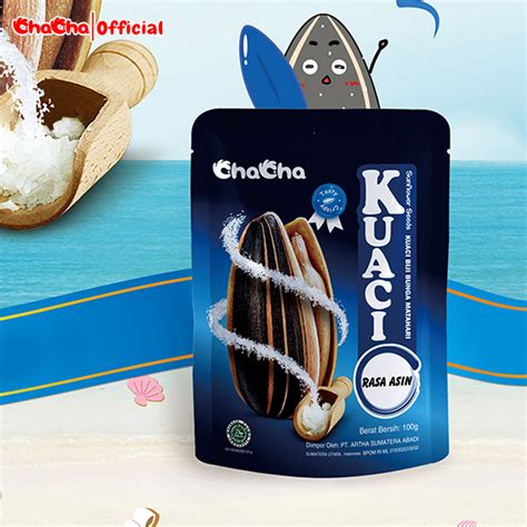Jual Chacha Kuaci Rasa Asin 100 Gram Snack Kuaci Biji Bunga Matahari Camilan Diet Sehat