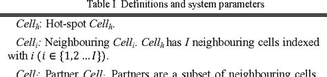 Table I From Cooperative Mobility Load Balancing In Relay Cellular Networks Semantic Scholar