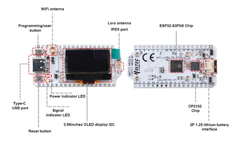 2 Sets 0 96 Inch Oled Wifi Esp32 Lora V3 Development Board Type C Usb Sx1262 Lora