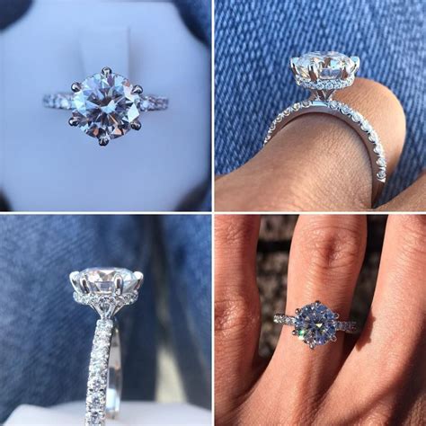 6 Prong Engagement Ring Gold Solitaire And Oval Settings