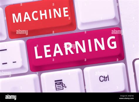 Hand Writing Sign Machine Learning Word Written On The Concept That A