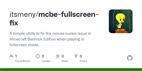 Github Itsmenymcbe Fullscreen Fix A Simple Utility To Fix The Mouse Cursor Issue In