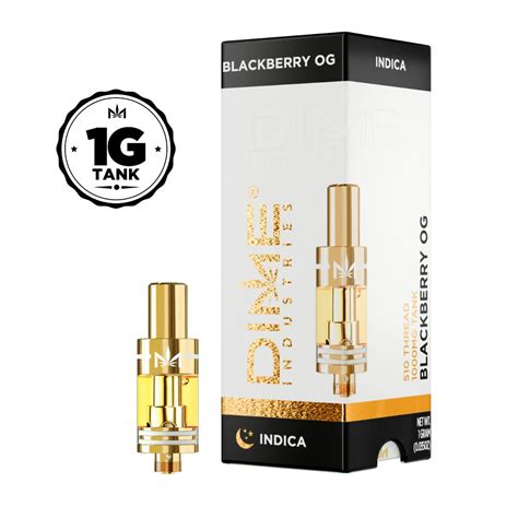 1 Gram Thc Vape Tank Blackberry Og By Dime Industries Indica 798