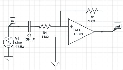Operational Amplifier Concatenating First Order High Pass Filters