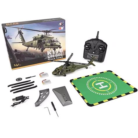 wltoys k170 black hawk uh 60l brushless rc helicopter dronesset