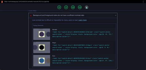 Not Smart Enogh To Distingish Between Text And A Color Swatch · Issue
