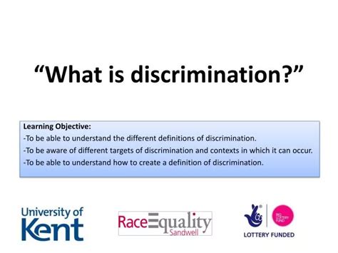 Ppt “what Is Discrimination” Powerpoint Presentation Free Download