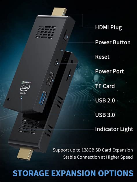 Buy OUVISLITE Mini PC Mini PC Stick 8GB RAM 128G ROM Atom X5 Z8350 Mini Computer Stick Win 10