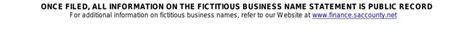 Fictitious Business Name Statement Pdf Form Formspal